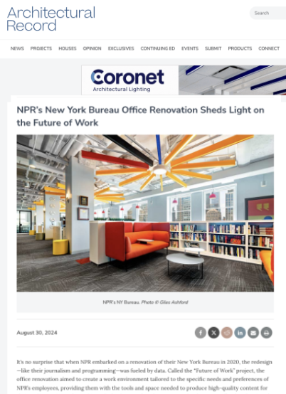 Office Renovation Design for NPR's New York Bureau